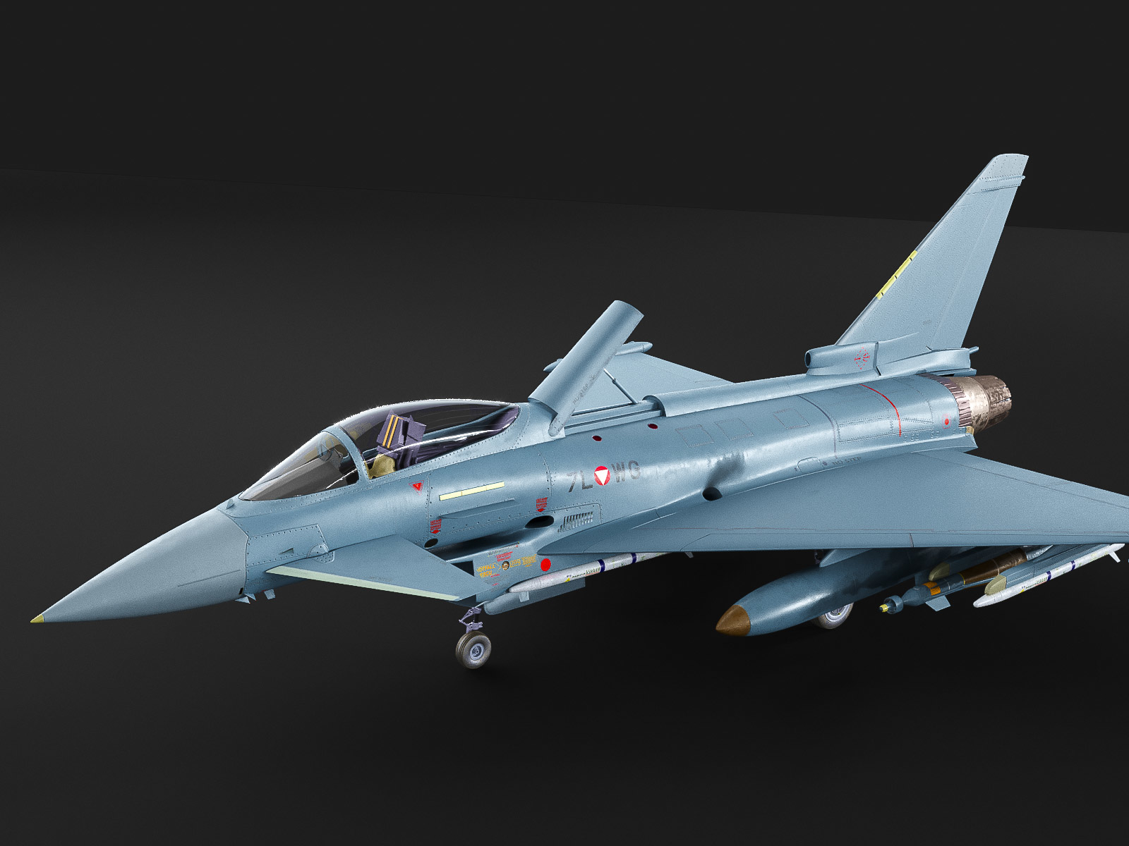 Eurofighter typhoon fighter rigged 3D model - TurboSquid 1305234