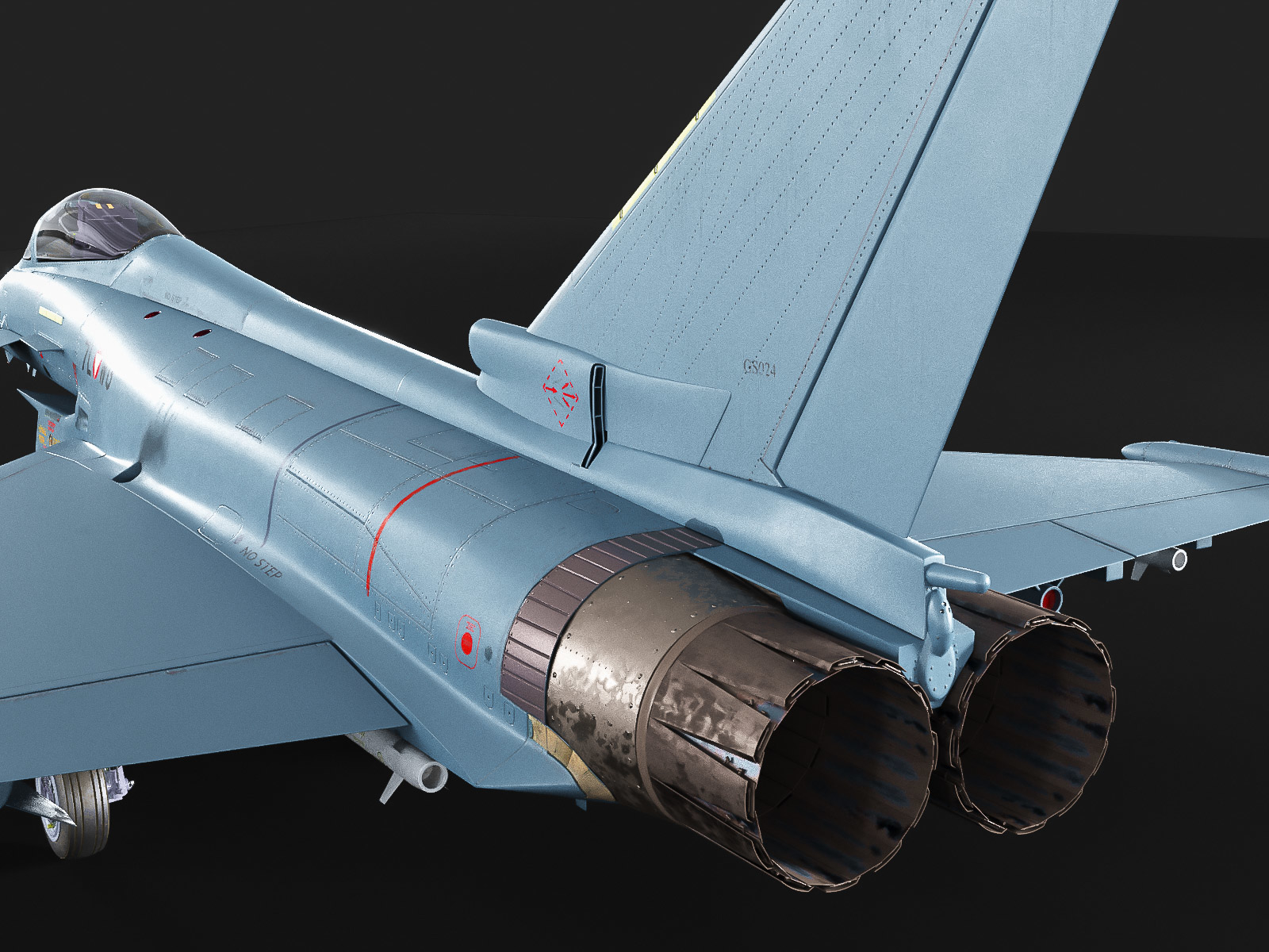 Eurofighter typhoon fighter rigged 3D model - TurboSquid 1305234