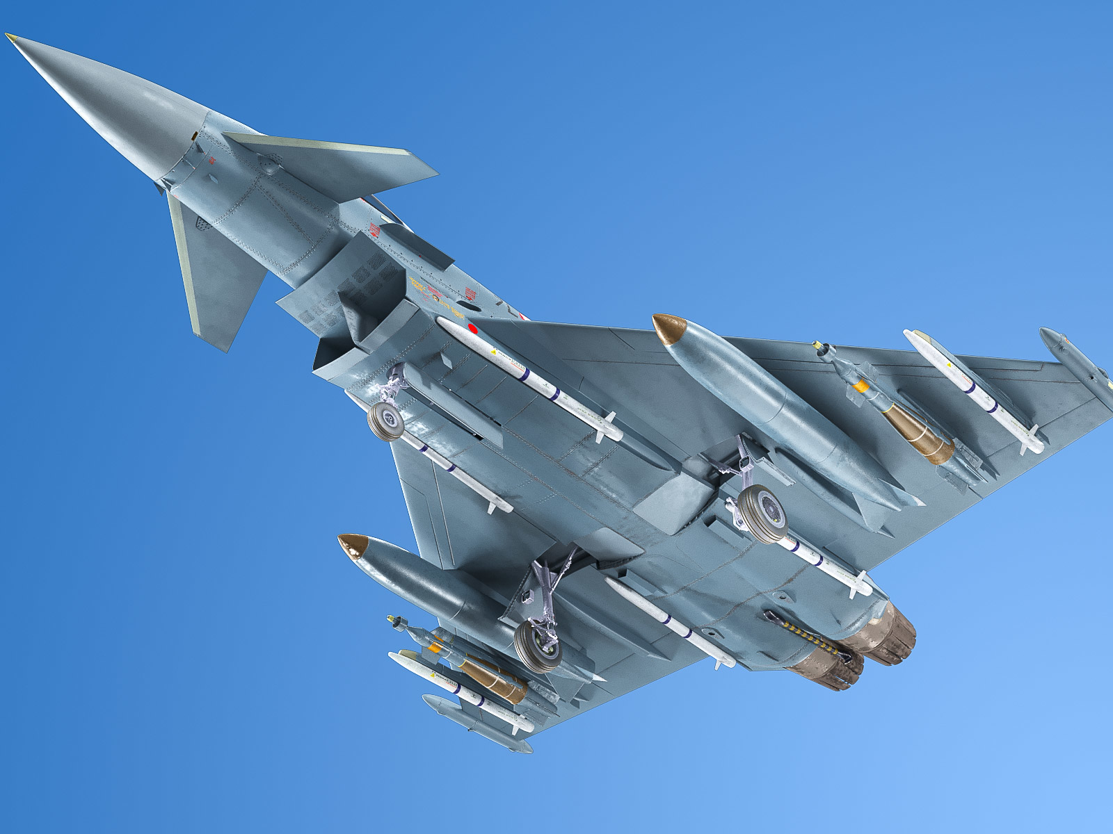Eurofighter typhoon fighter rigged 3D model - TurboSquid 1305234