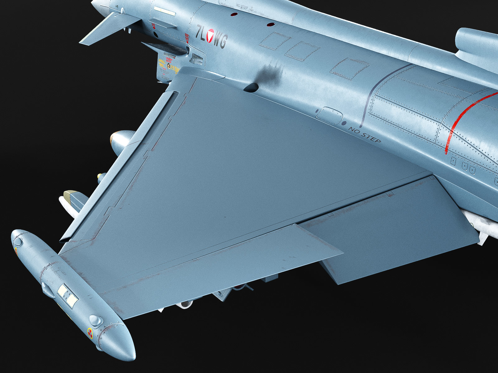 Eurofighter typhoon fighter rigged 3D model - TurboSquid 1305234