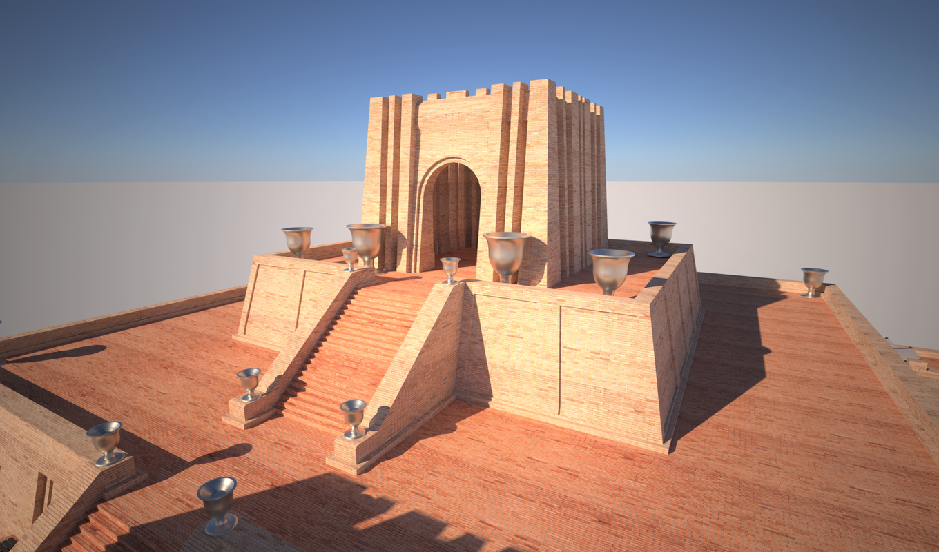3D sumerian ziggurat ur model - TurboSquid 1305486