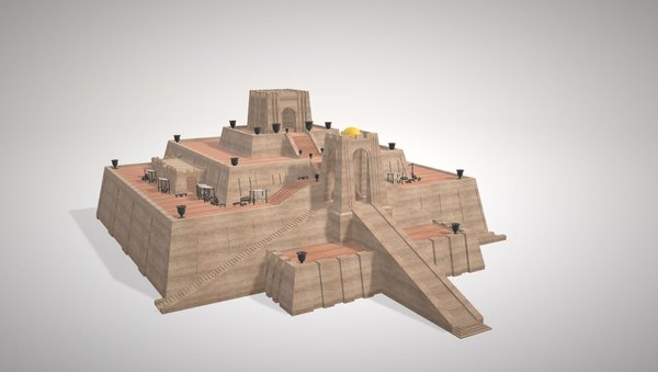 Modello 3D Tempio sumero Ur Ziggurat - TurboSquid 1305486
