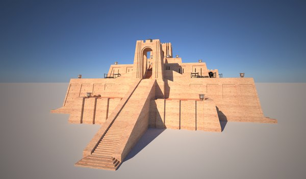 3D sumerian ziggurat ur model - TurboSquid 1305486