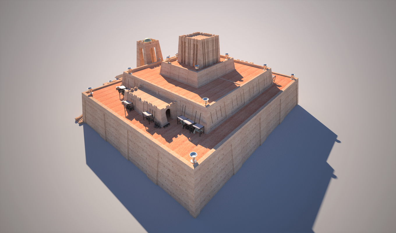 3D sumerian ziggurat ur model - TurboSquid 1305486