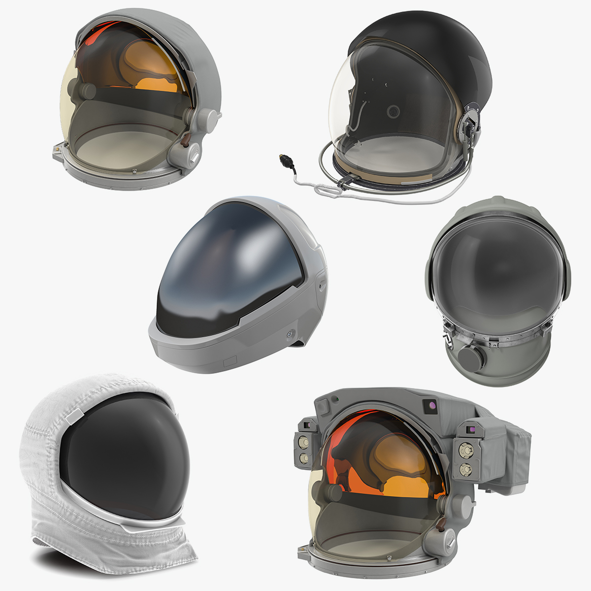 3D space helmets - TurboSquid 1305569