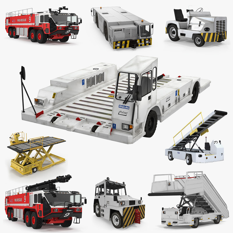 3D airport vehicles 2 - TurboSquid 1305626