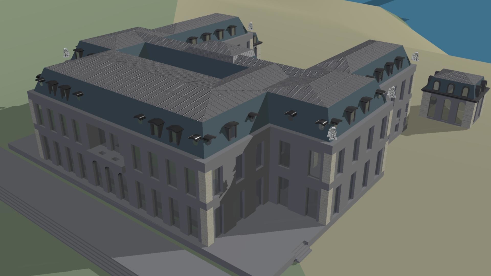 Old french building architecture model - TurboSquid 1306037