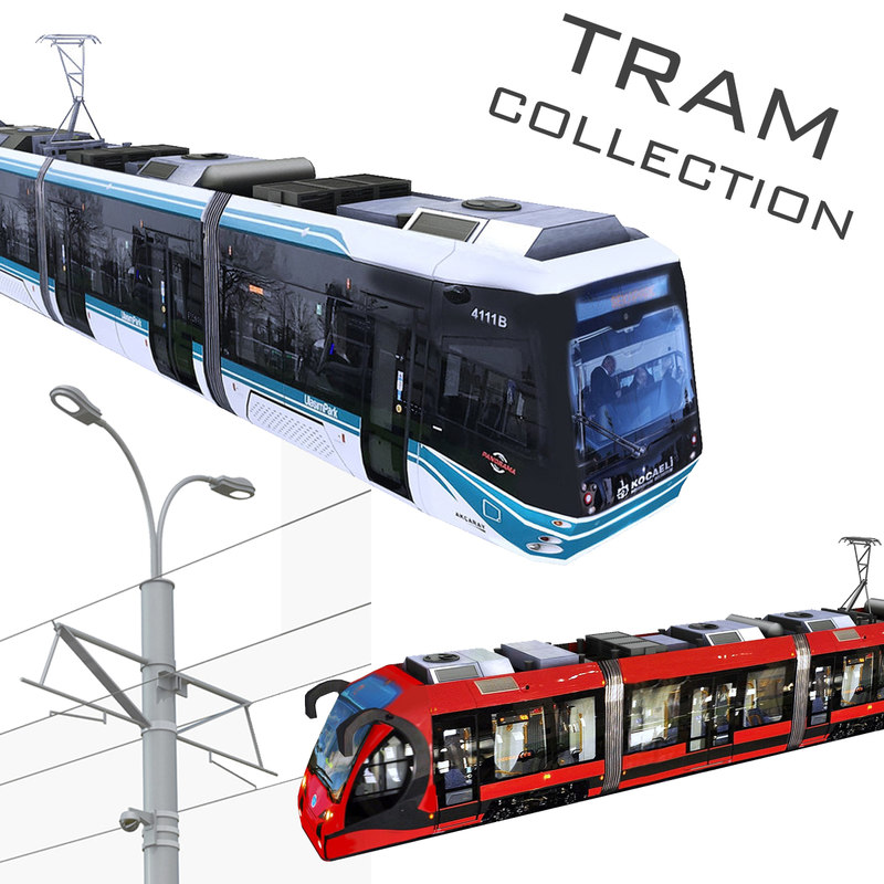 3D tram road - TurboSquid 1306087