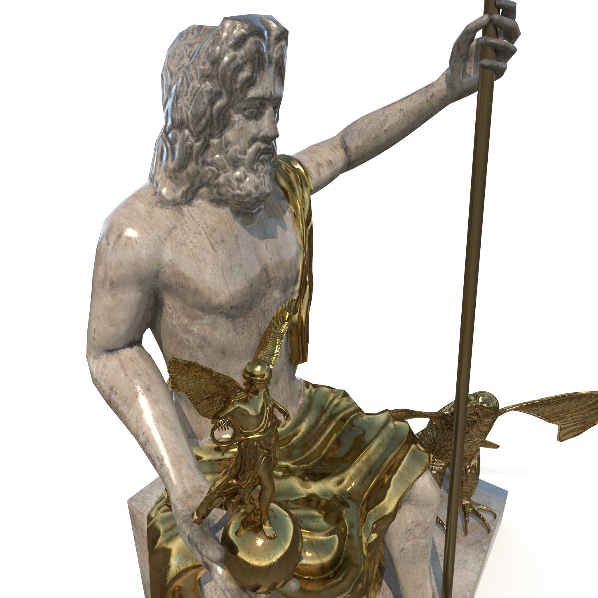 Statue zeus 3D model - TurboSquid 1306182