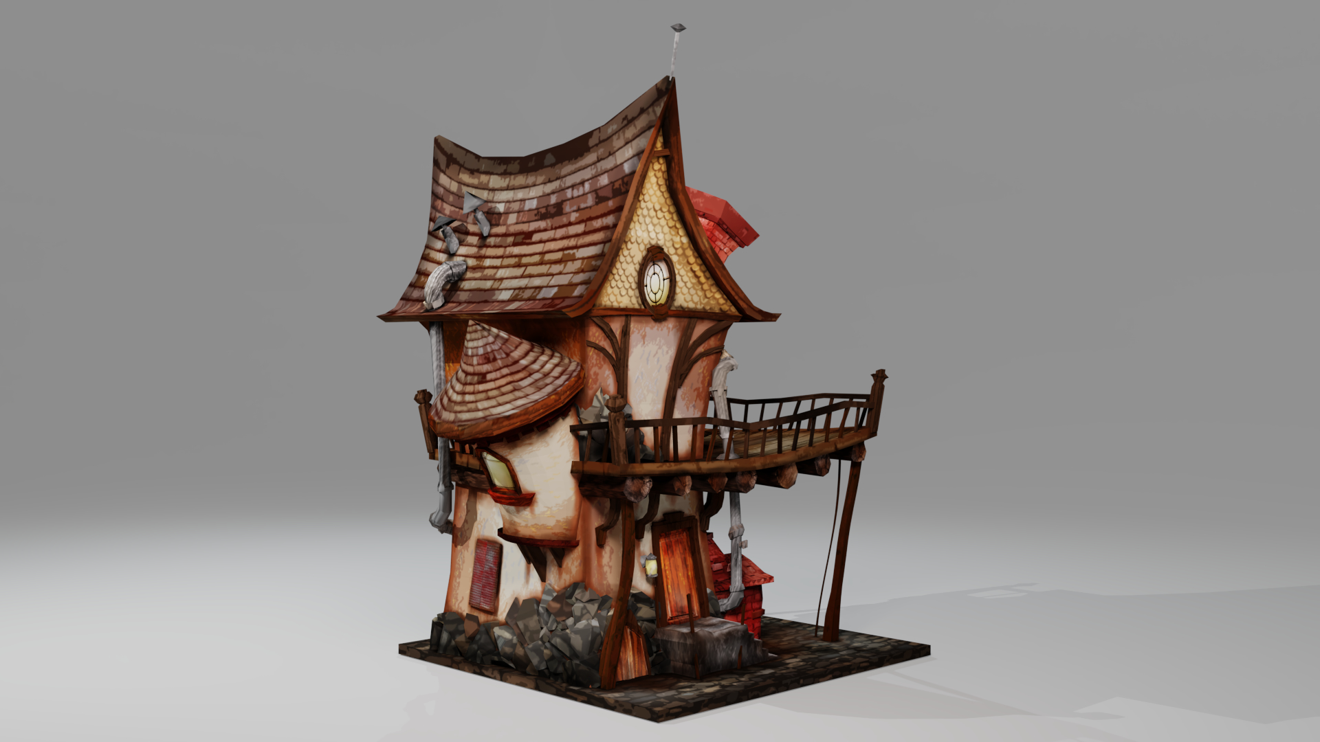 3D house cartoon inventor - TurboSquid 1306638