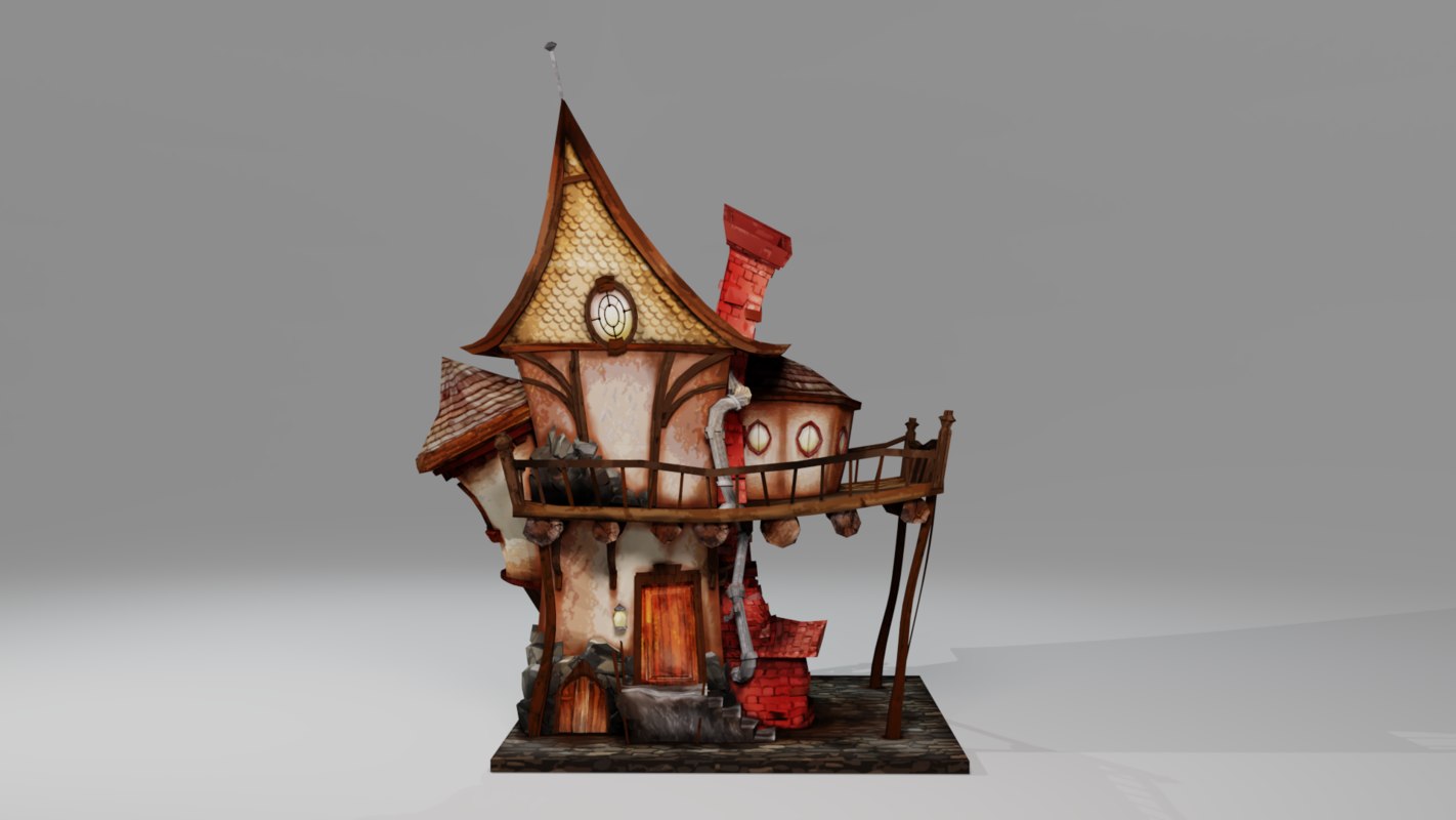 3D house cartoon inventor - TurboSquid 1306638