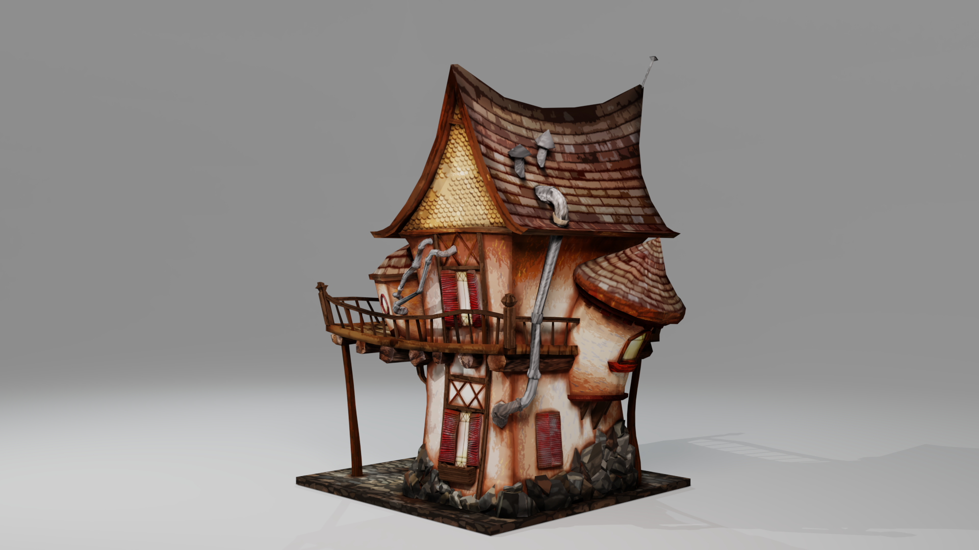 3D house cartoon inventor - TurboSquid 1306638