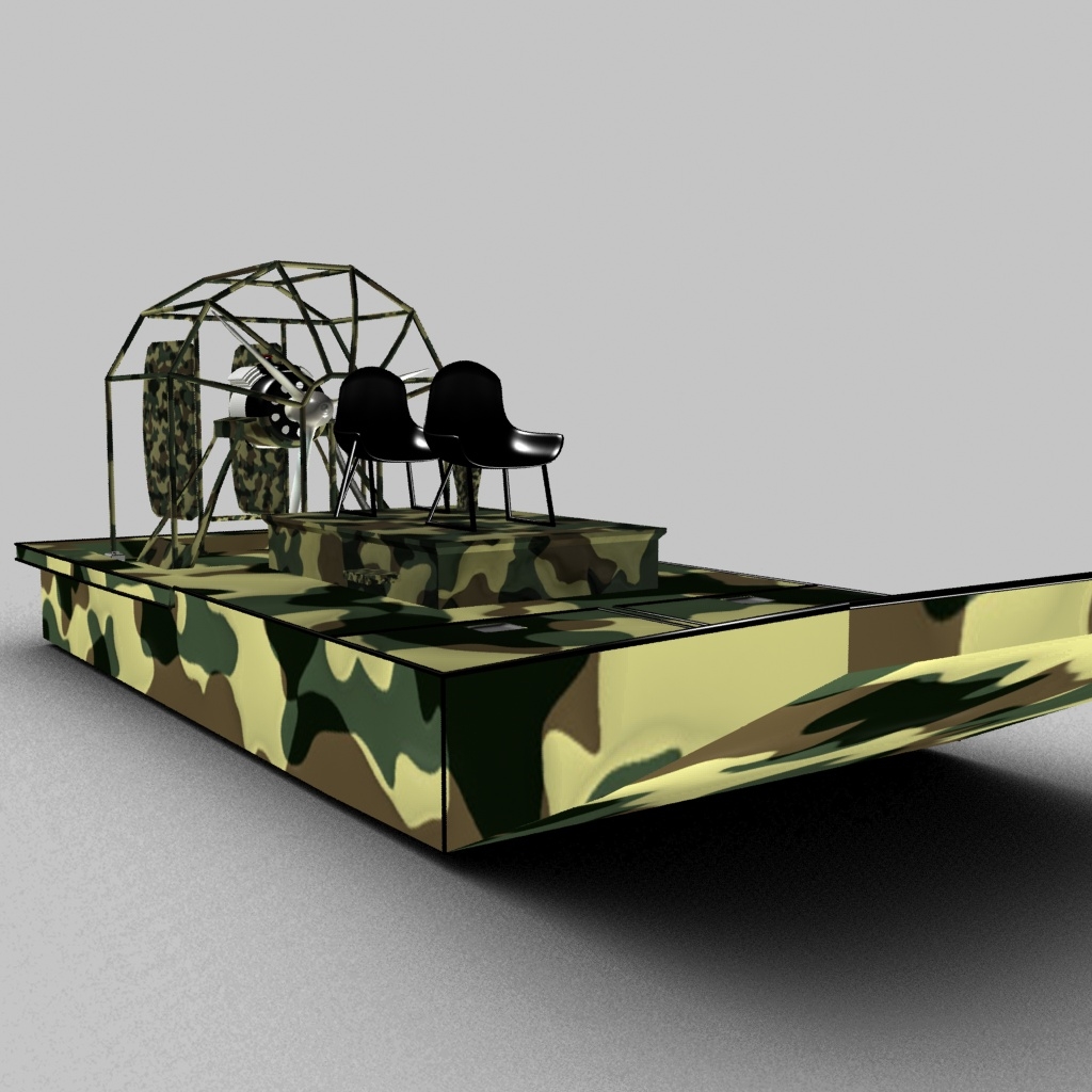 3D swamp airboat - TurboSquid 1306943