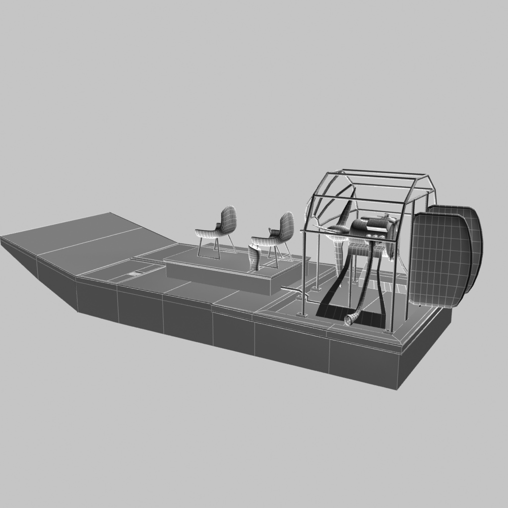 3D swamp airboat - TurboSquid 1306943