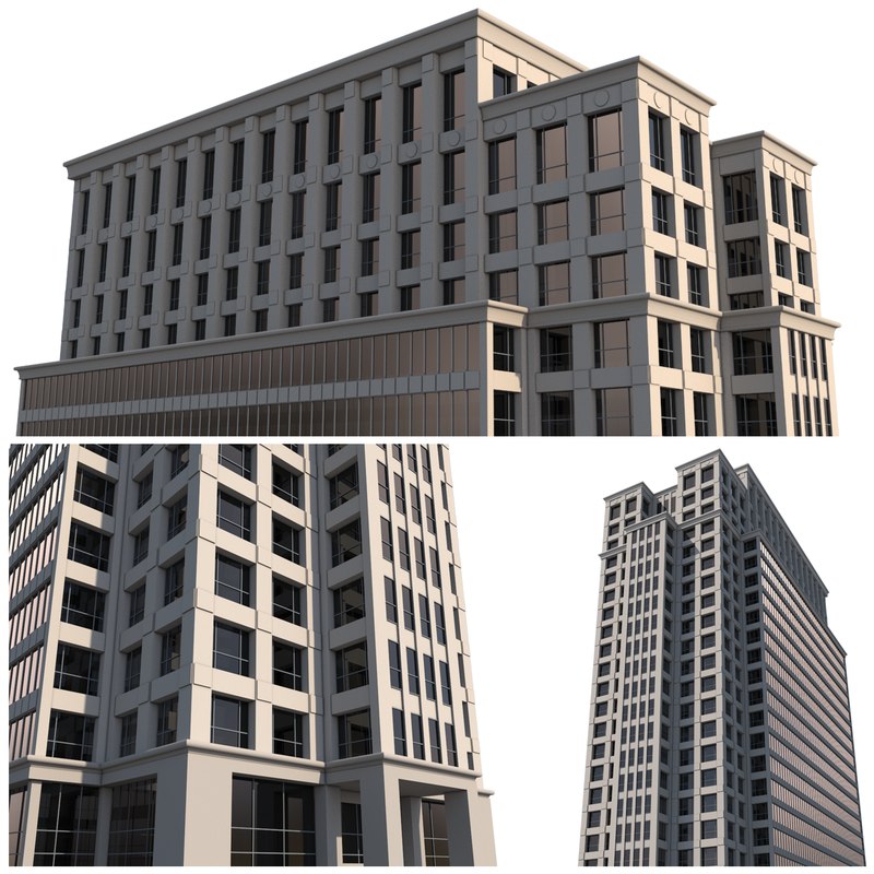Building modern 3D model - TurboSquid 1307231