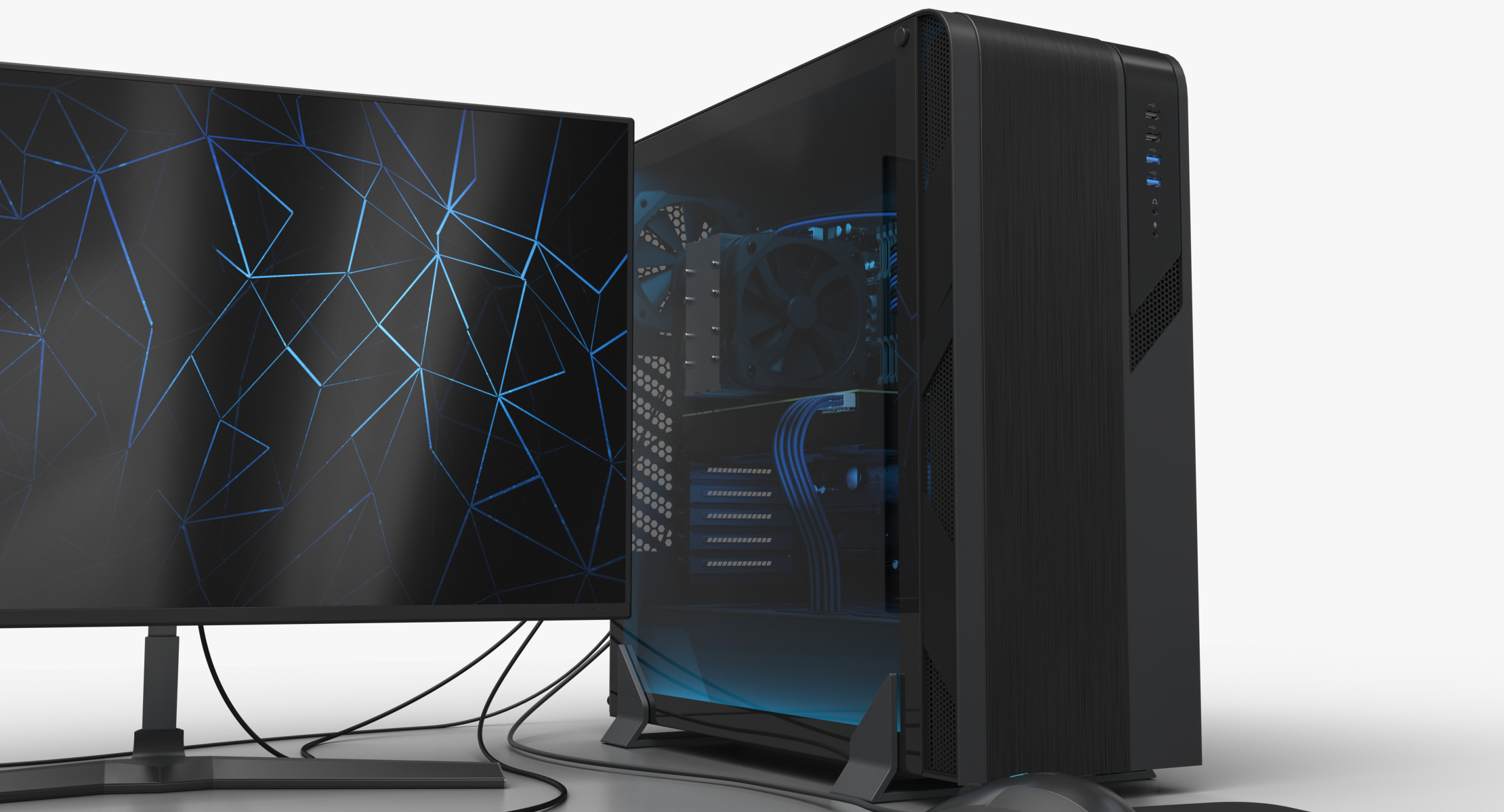 Generic gaming desktop pc 3D model - TurboSquid 1307395