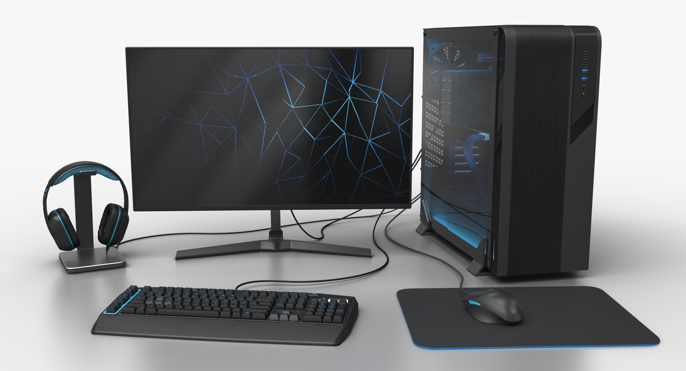 Generic gaming desktop pc 3D model - TurboSquid 1307395