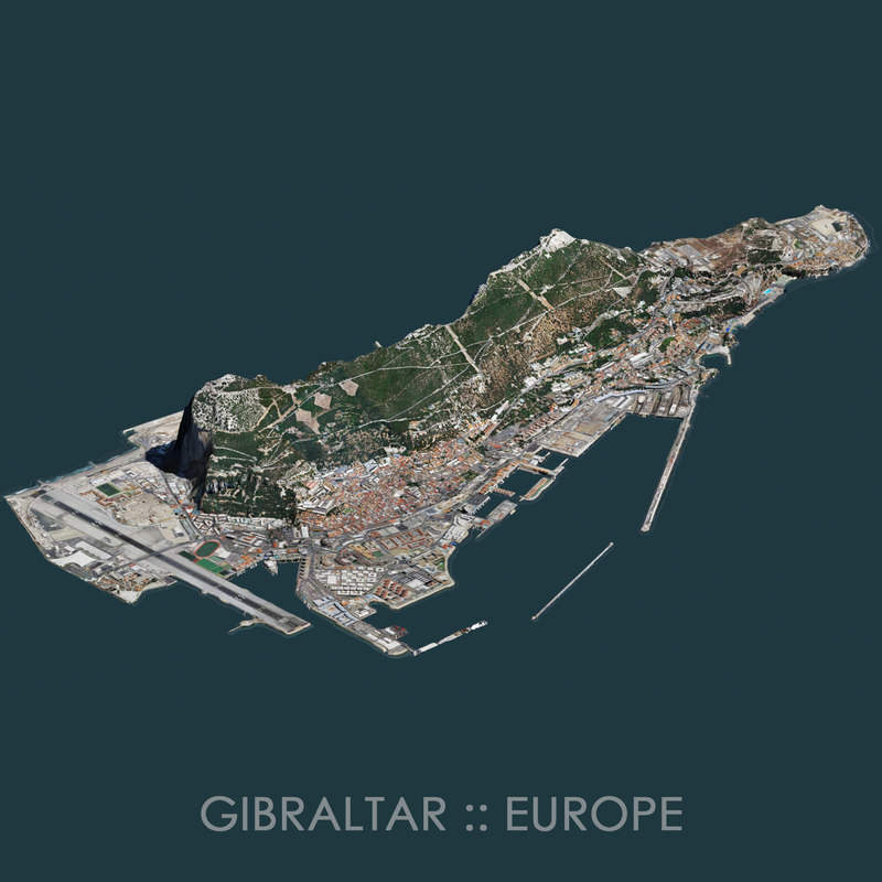 Gibraltar terrain 3D model - TurboSquid 1307499