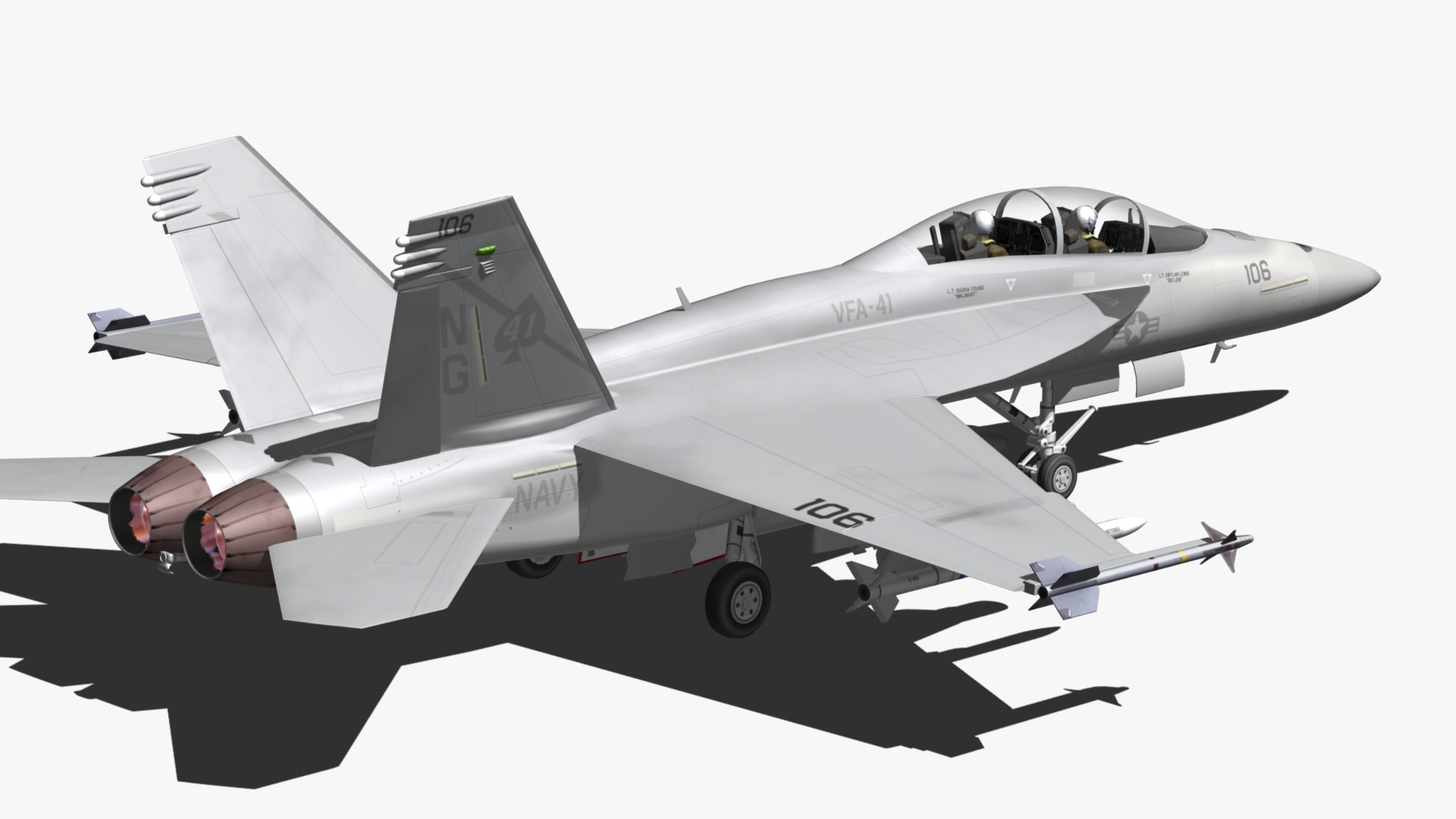 Super hornet fa18f 3D model - TurboSquid 1307613