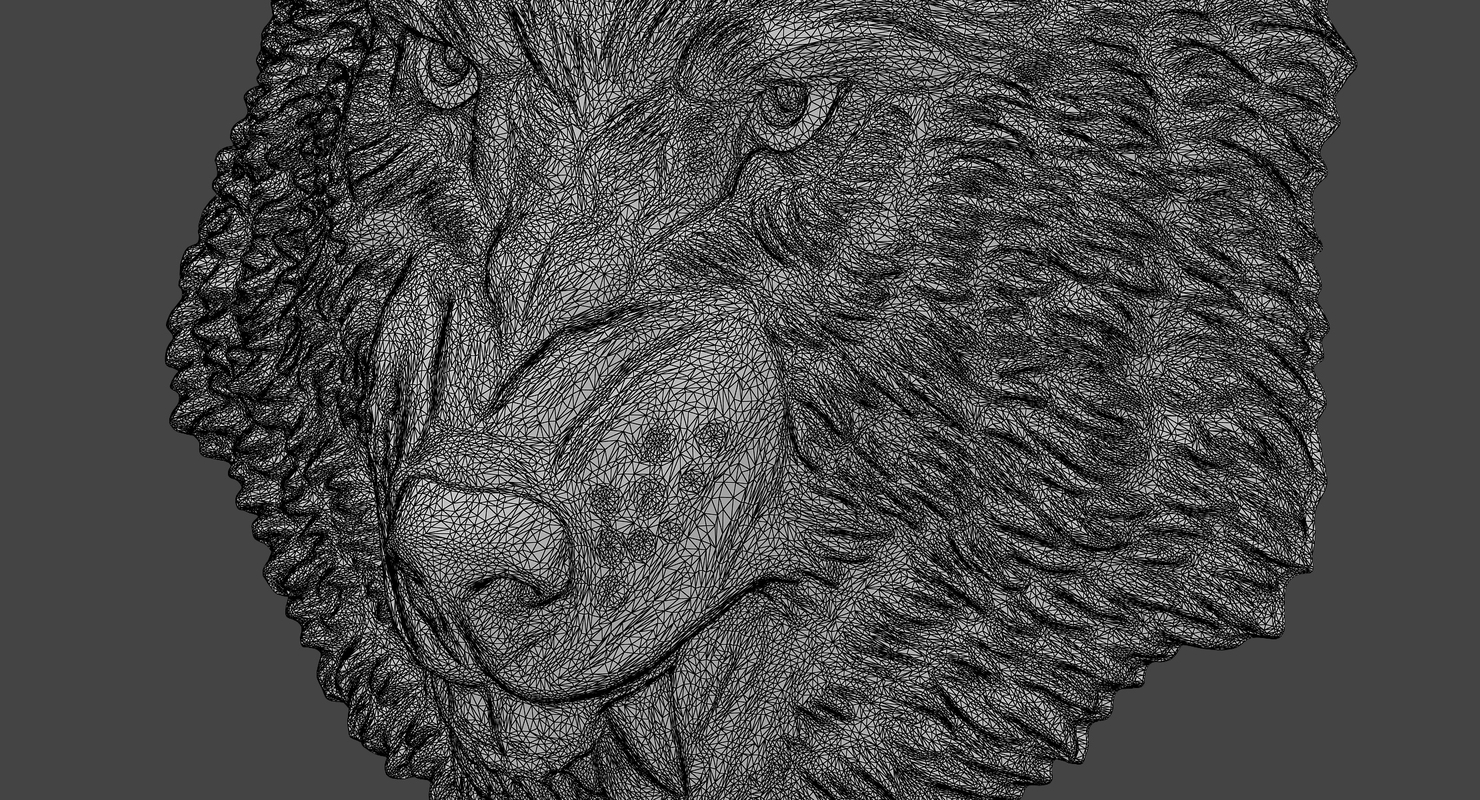 Angry wolf relief face 3D model - TurboSquid 1307845
