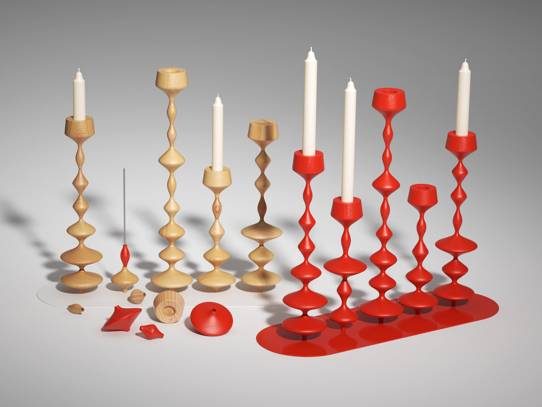Free wooden candlesticks model - TurboSquid 1308367