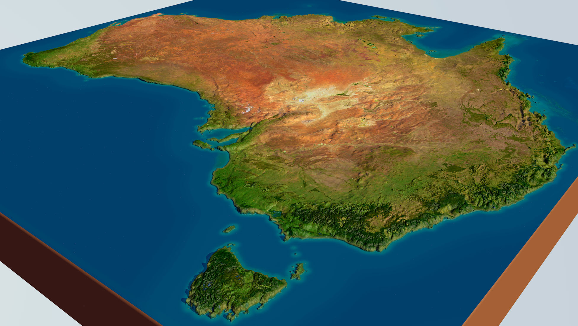 Australia realistic topography 3D model - TurboSquid 1308925