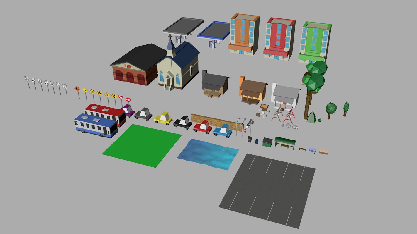 3D simple rural - assets - TurboSquid 1309042