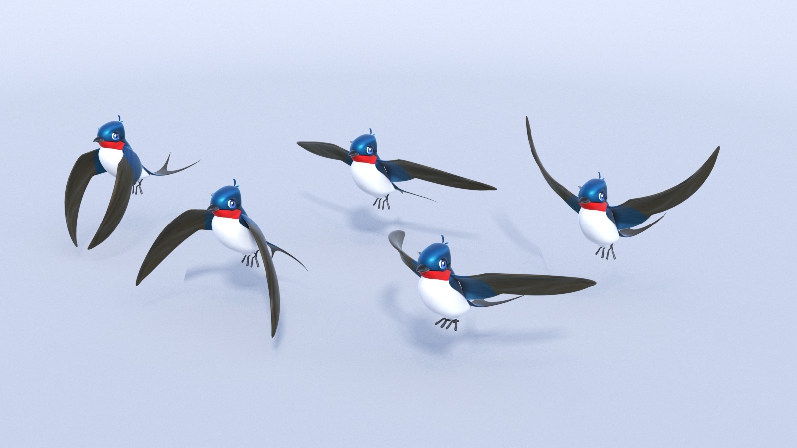 3D swallow sitting flying - TurboSquid 1309190