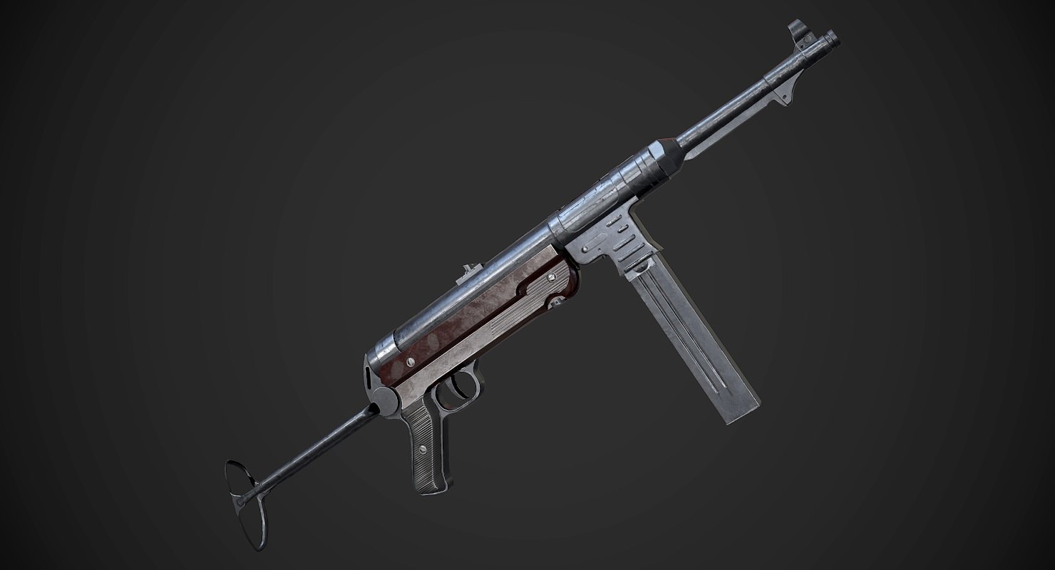 Mp40 aaa games weapon 3D model - TurboSquid 1309499