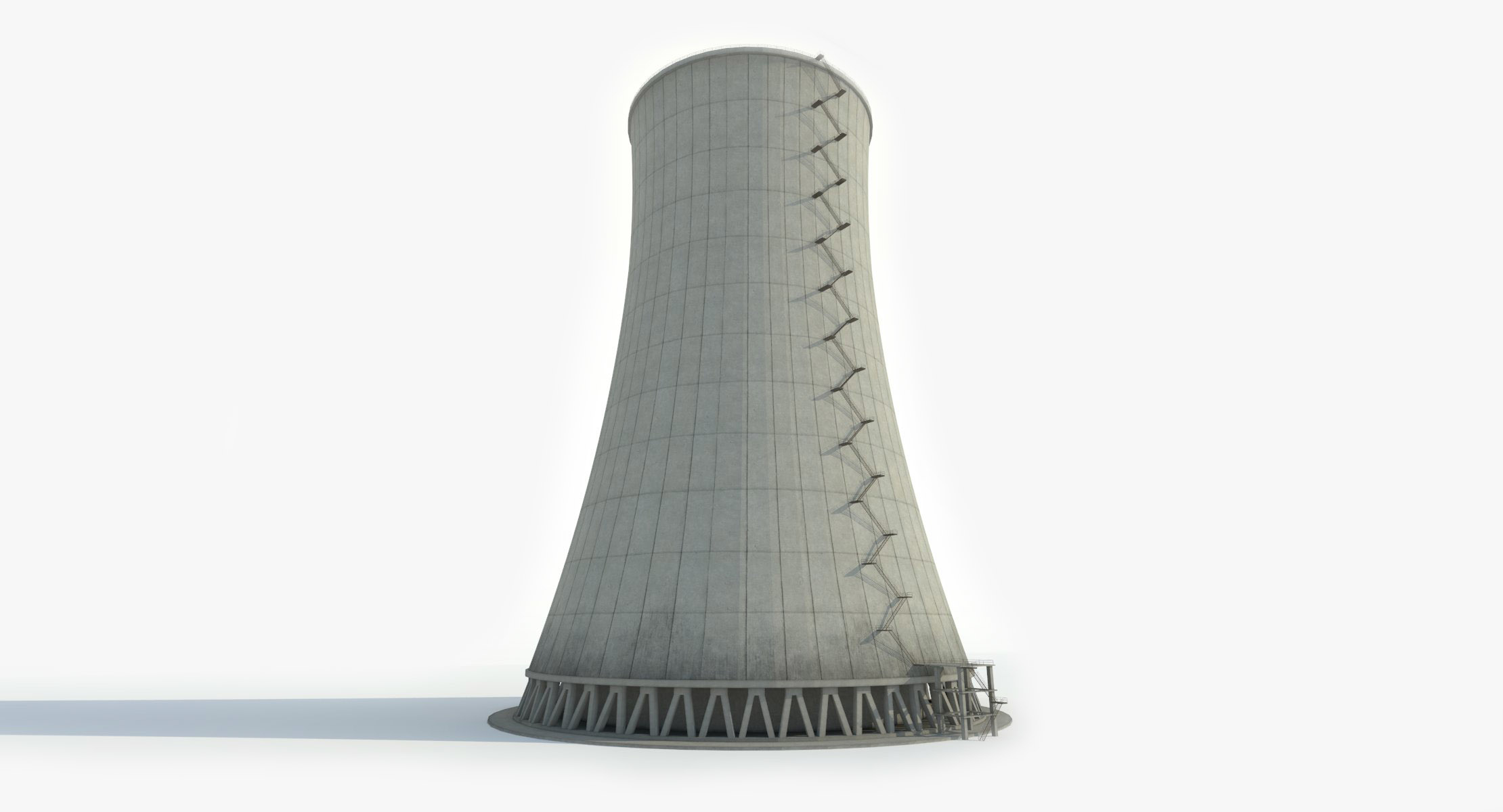 Nuclear cooling tower 3D model - TurboSquid 1309859