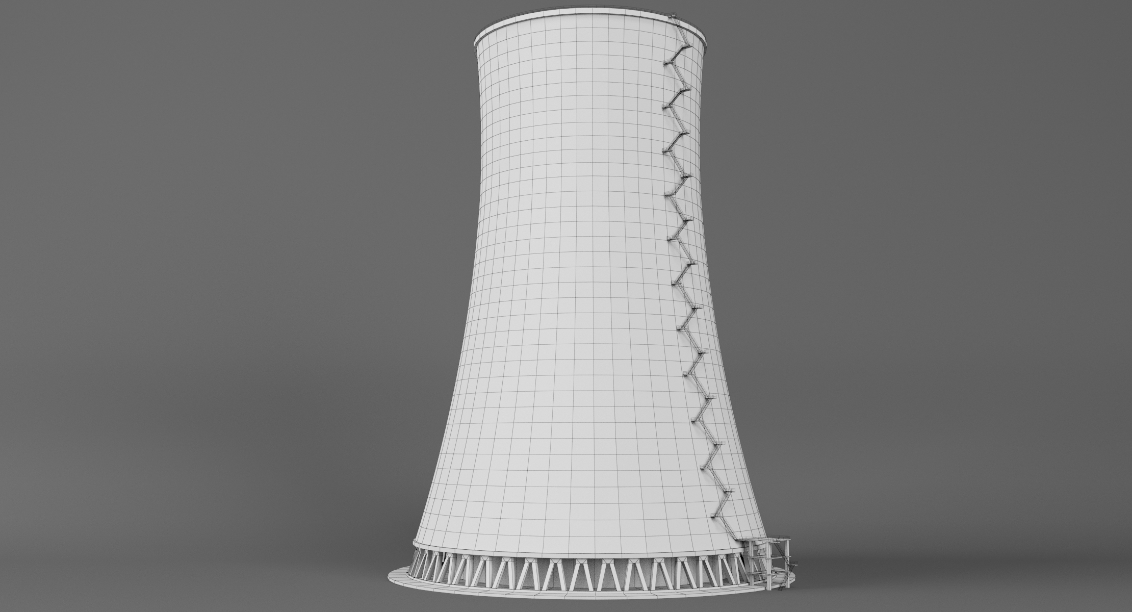 Nuclear cooling tower 3D model - TurboSquid 1309859