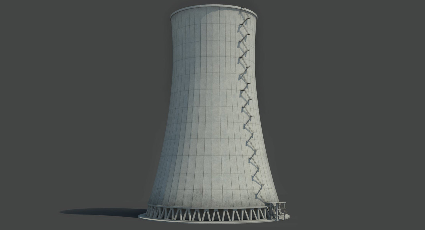 Nuclear cooling tower 3D model - TurboSquid 1309859