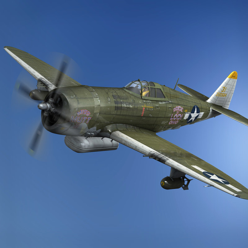 3D republic p-47d thunderbolt - - TurboSquid 1309895