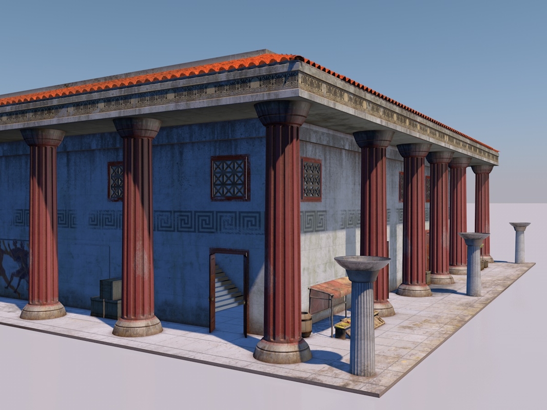 Classical greek house 3D model - TurboSquid 1309989