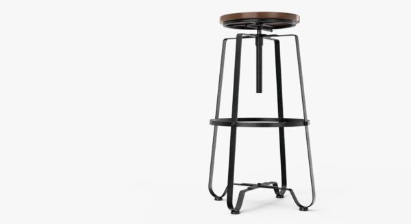 3D adjustable bar stool ar model - TurboSquid 1310151