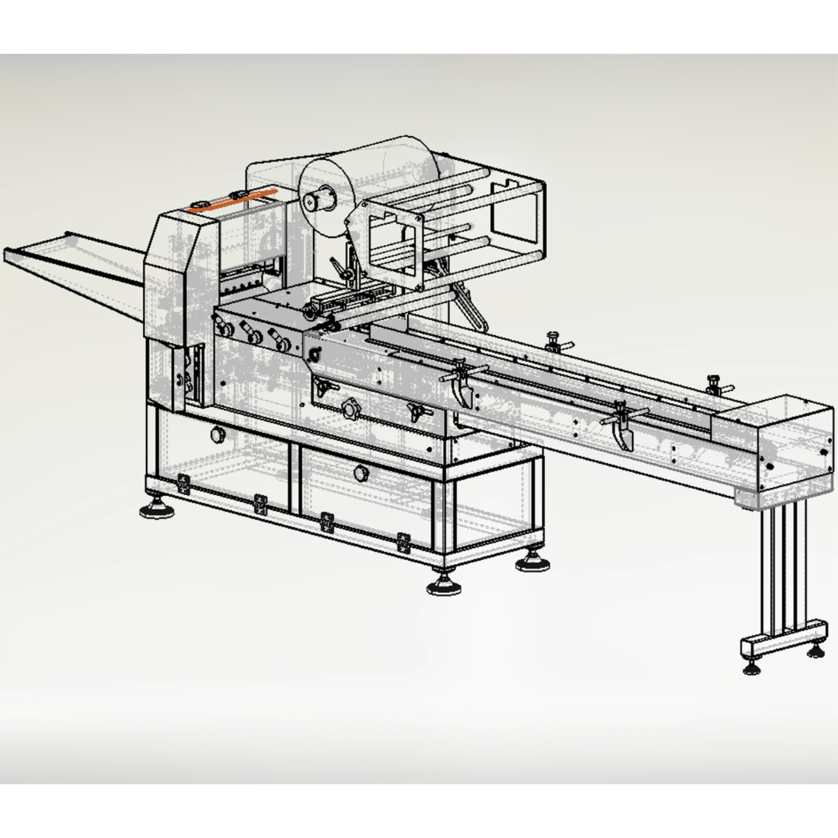 3D model flow pack packaging machine - TurboSquid 1310159