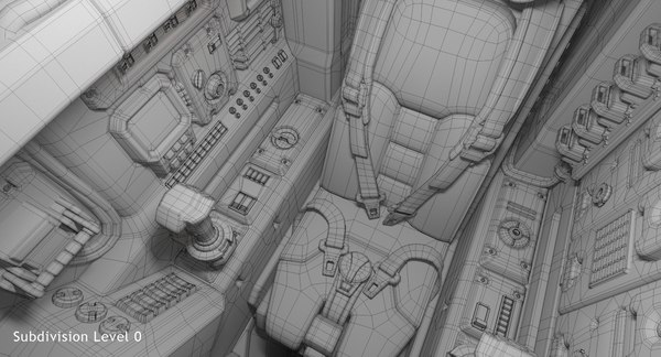 3D mech cockpit model - TurboSquid 1310446