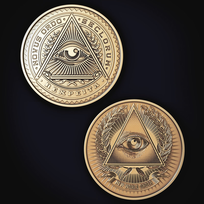 3D illuminati coin - TurboSquid 1310477