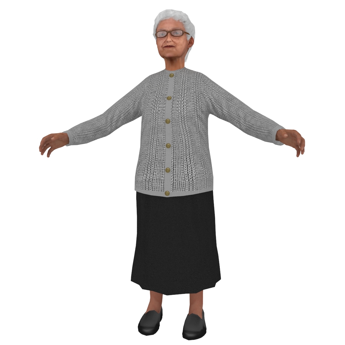 3D old woman model - TurboSquid 1310733