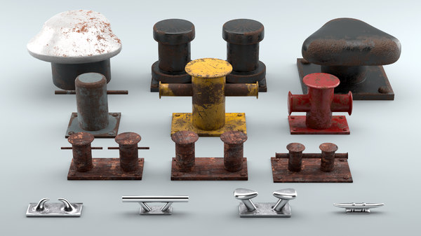 3d model of marine bollard