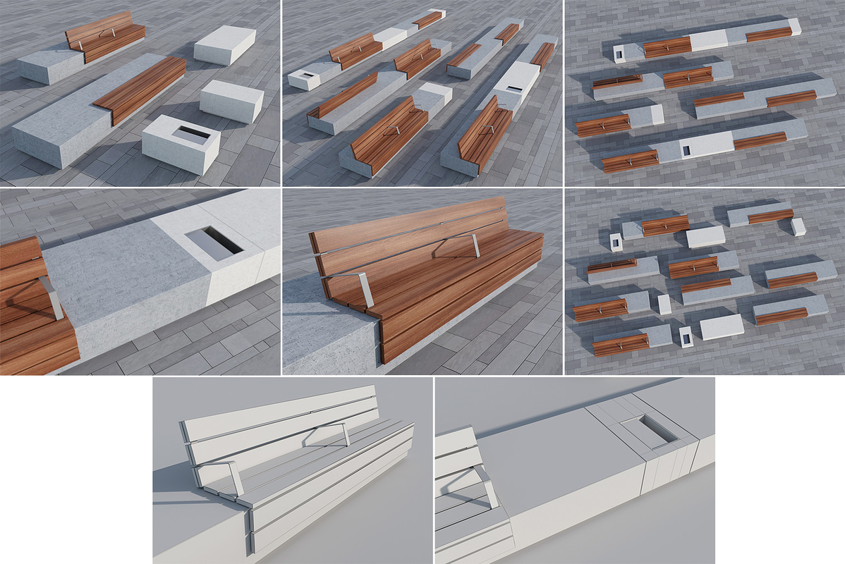 3D urban elements model - TurboSquid 1310953