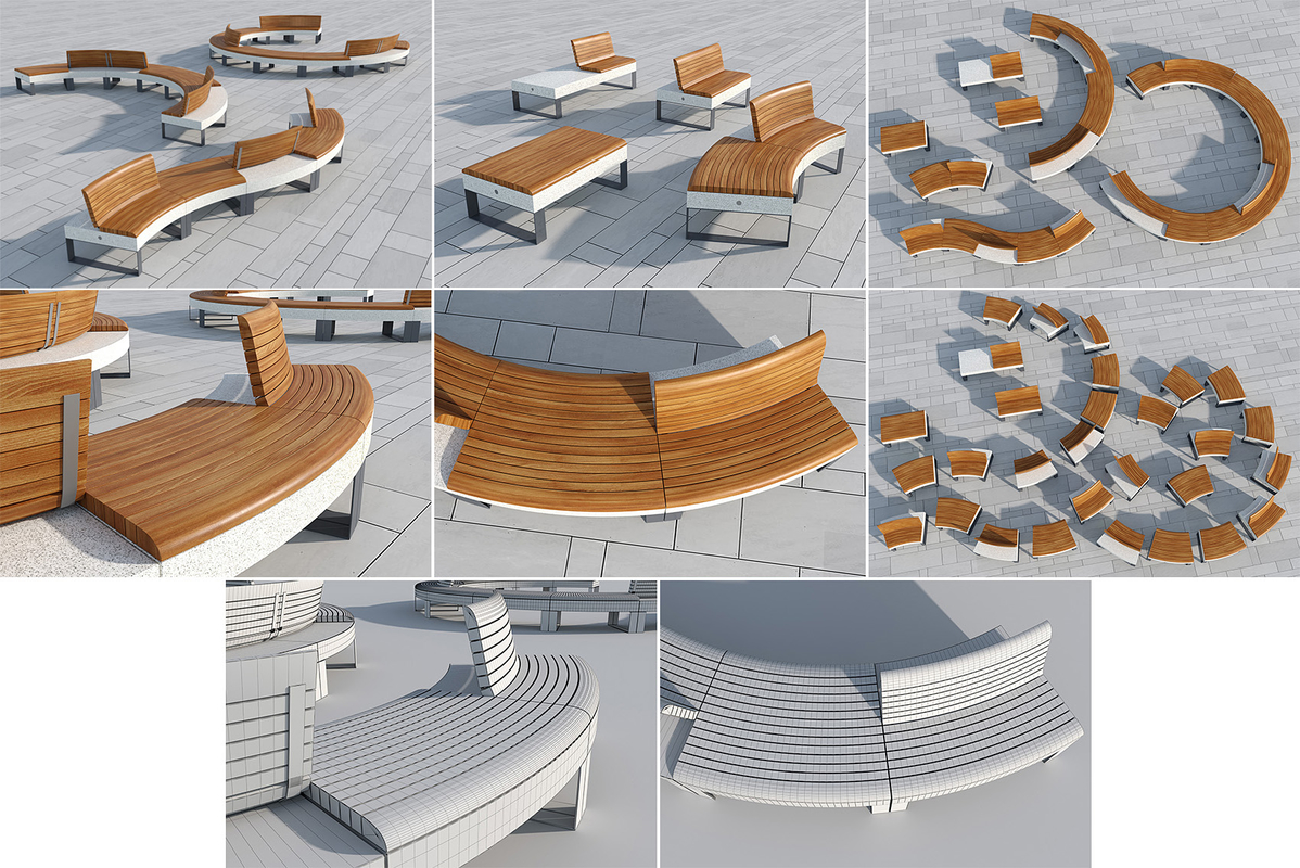 3D urban elements model - TurboSquid 1310953