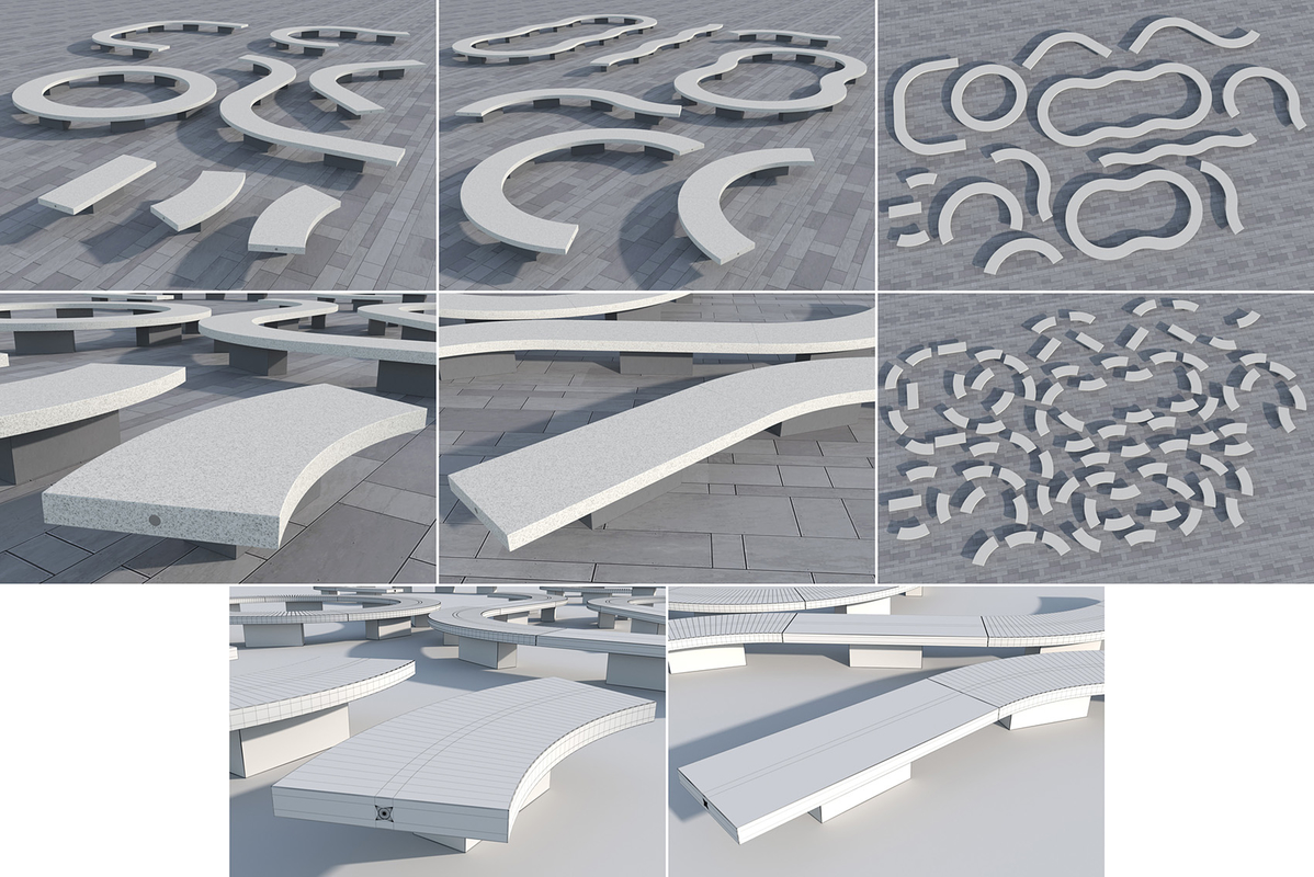3D urban elements model - TurboSquid 1310953