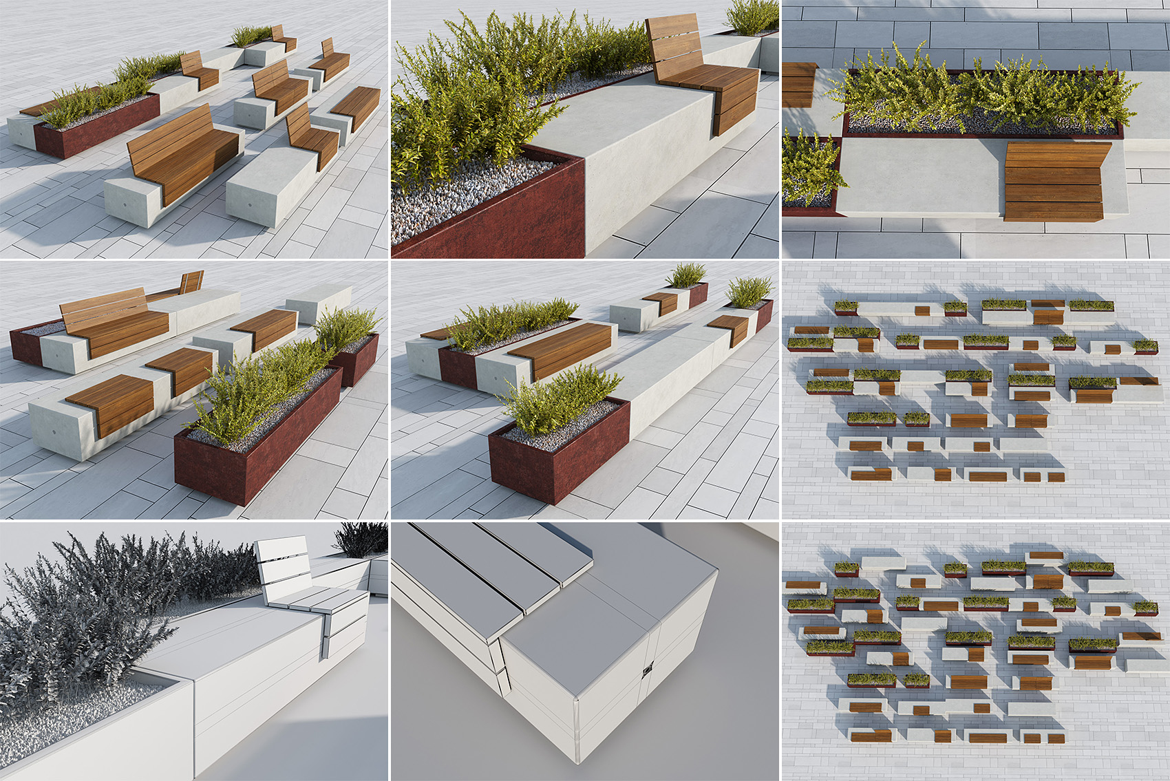 3D urban elements model - TurboSquid 1310953