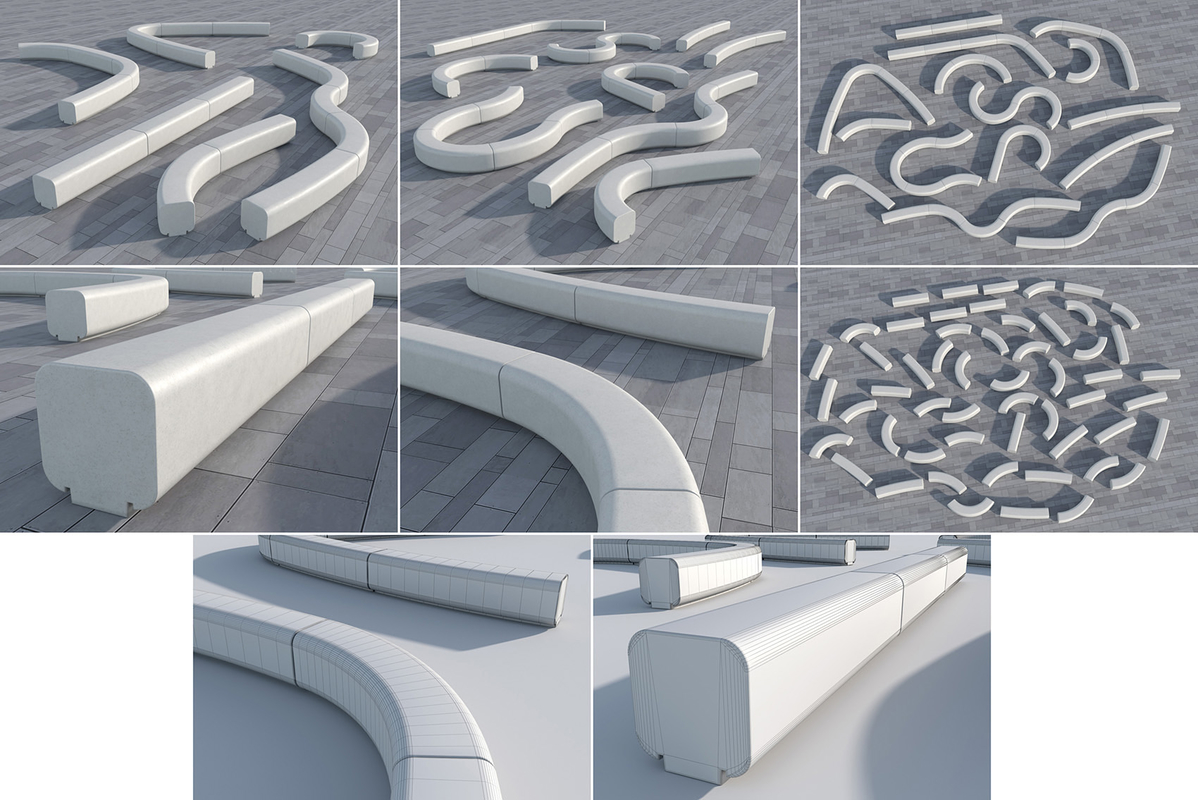 3D urban elements model - TurboSquid 1310953