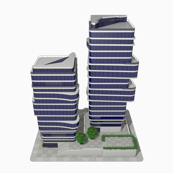 - modern building block 3D model - TurboSquid 1311142