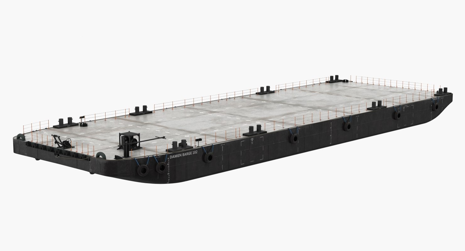 3D pontoon barge model - TurboSquid 1311269