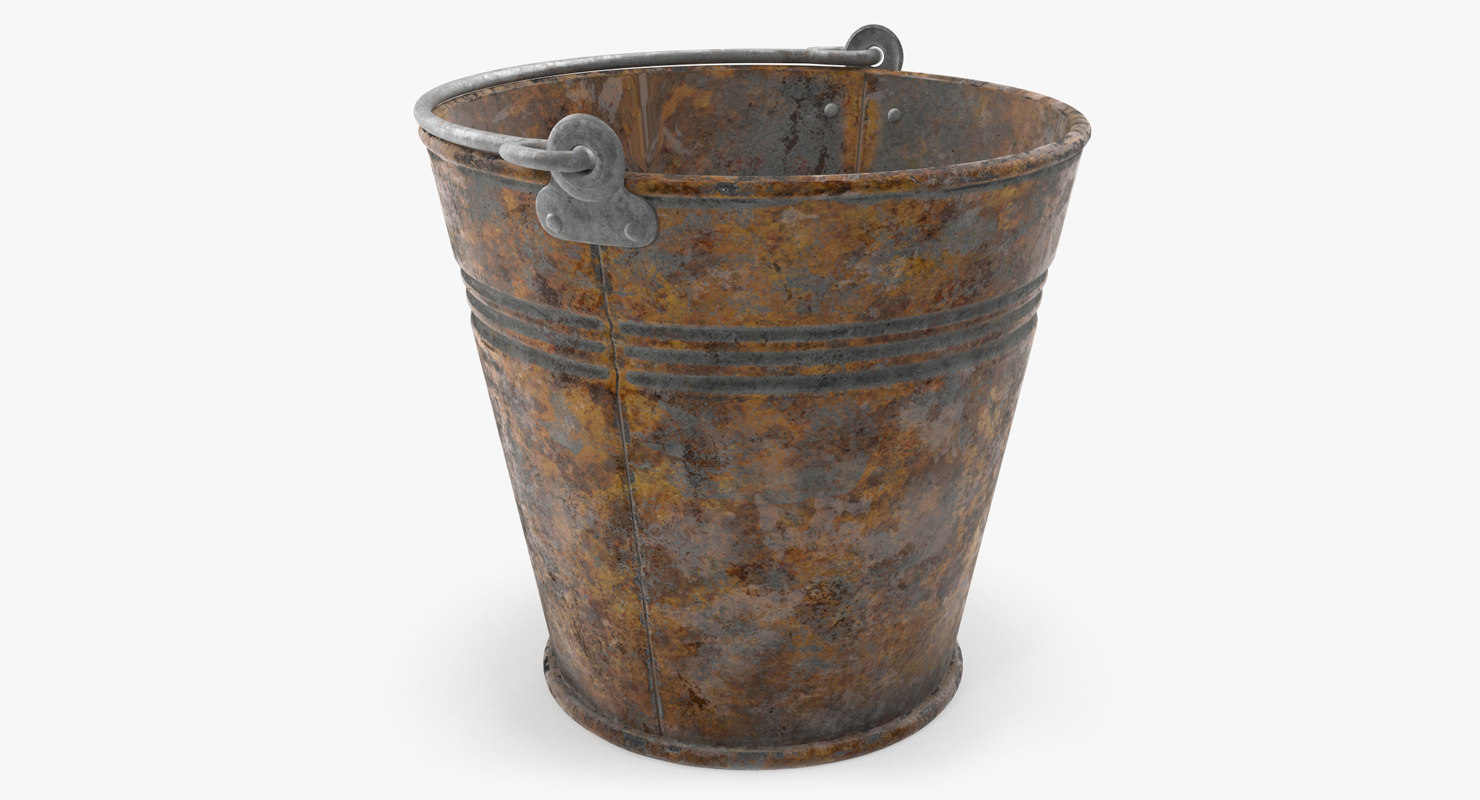 3D rusty metal pail - TurboSquid 1311285