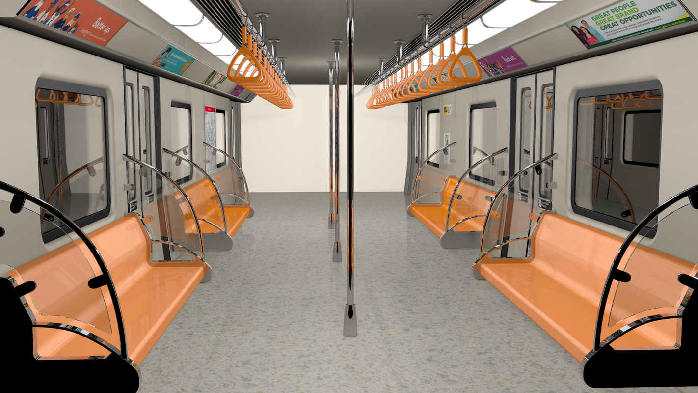 Subway train interior 3D model - TurboSquid 1311337