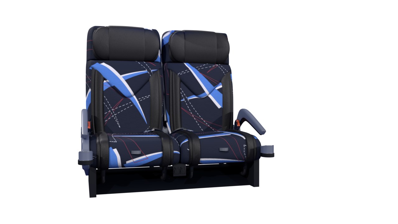 Bus seats 3D model - TurboSquid 1311378
